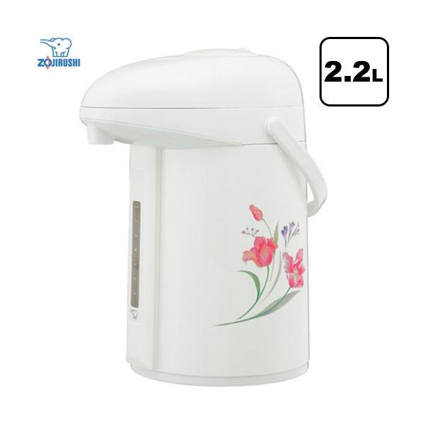 AB-RY22-FZ ガラスマホービン 押すだけポット（ガラス） みエ〜る 容量：2.2L ガラスエアーポット らくらく給湯 水量表示窓 省エネ グレースフルフラワー   【キーワード】ZOJIRUSHI / 魔法瓶 / 魔法びん / ガラ...