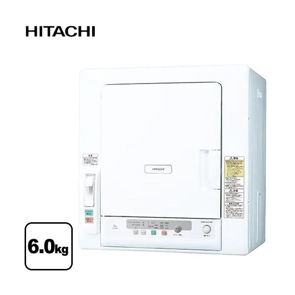 DE-N60HV(W) 【特別配送】【設置費用別】【代引不可】衣類乾燥機  乾燥容量：6kg  ヒーター＆風乾燥の2way乾燥 低温乾燥コース お掃除ラクラクフィルター ピュアホワイト   【キーワード】HITACHI /   【　DE-N...