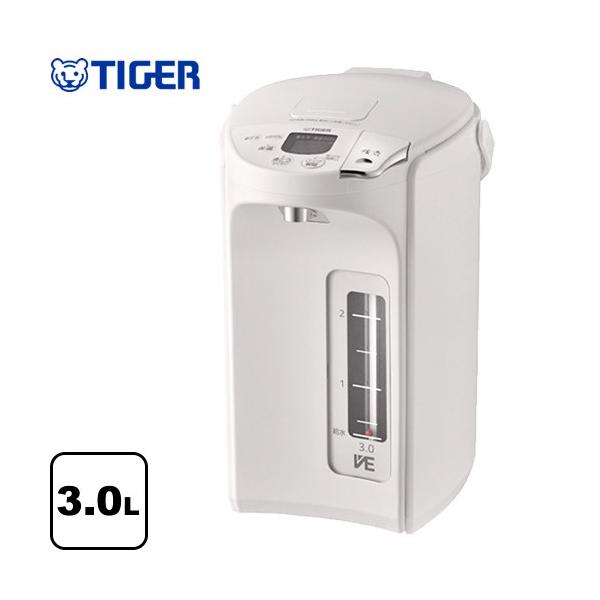 PIP-G300-WE 電気ケトル・ポット とく子さん 容量：3.0L 蒸気レスVE電気まほうびん 定格消費電力：700W たっぷり沸かしてまほうびんで保温「節電VE保温」  アーバンホワイト   【キーワード】電気魔法瓶 / TIGER ...