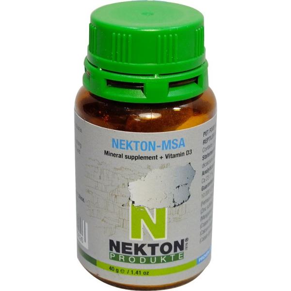 ・ネクトンMSAは効率的なカルシウム補給を実現します。　ボレー粉やカトルボーンでカルシウムが摂取出来ますが、体内で吸収するためには適切な配合のリンやマグネシウム、そしてビタミンD3が必要です。いくらカルシウムのみを与えても、これらが不足して...