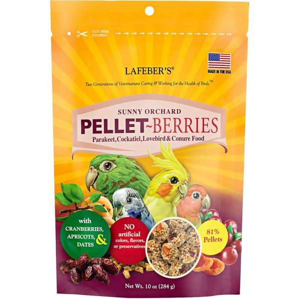 【特価　賞味期限2026年3月12日】LAFEBER'S(ラフィーバー) のPELLET~BERRIES SUNNY ORCHARD 10oz (284g)　COCKATILE FOOD栄養満点でも味気ないペレット食に、豊かで楽しい食事の時...