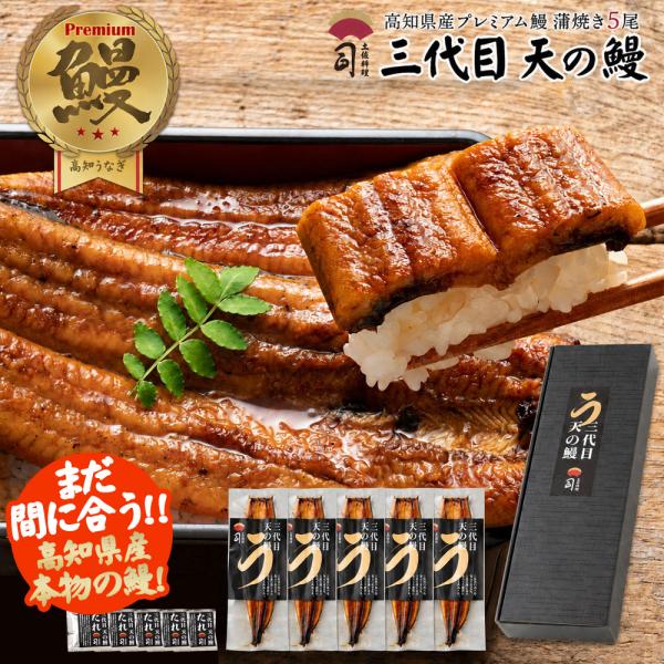 【名称】三代目 天の鰻【蒲焼き】5尾セット【内容量】●三代目 天の鰻 5尾(130ｇ×５）●三代目 天の鰻 たれ【20cc×5袋】【賞味期限】発送日より冷凍で30日　※外箱左側面に記載【保存方法】冷凍※商品到着後なるべく早くお召し上がりくだ...