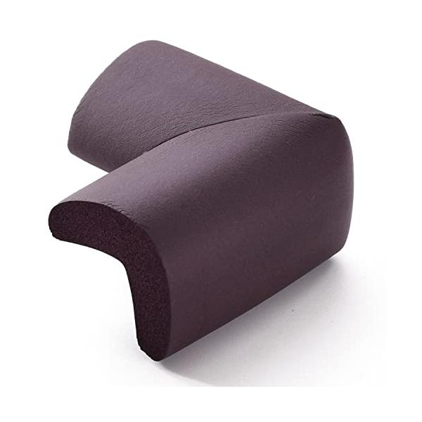 ブラウン Reisender コーナーガード (12個セット/選べる7色) L型 机 角 カバー (ブラウン) 簡単設置のコーナークッション  角を保護する両面シールタイプのコーナークッションです。特に小さなお子様、高齢者、ペットのいるご家...