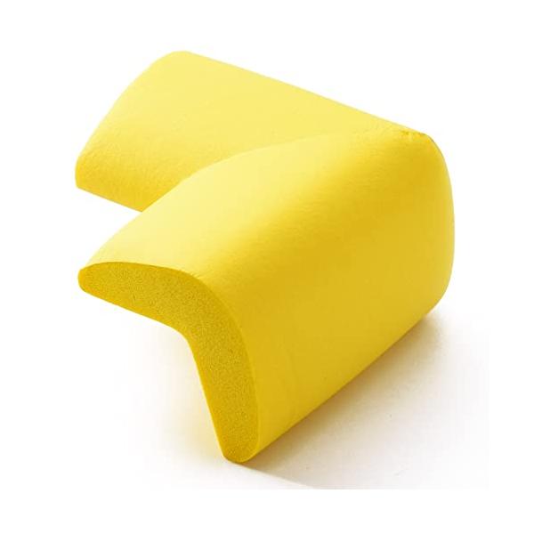 イエロー Reisender コーナーガード (12個セット/選べる7色) L型 机 角 カバー (イエロー) 簡単設置のコーナークッション  角を保護する両面シールタイプのコーナークッションです。特に小さなお子様、高齢者、ペットのいるご家...