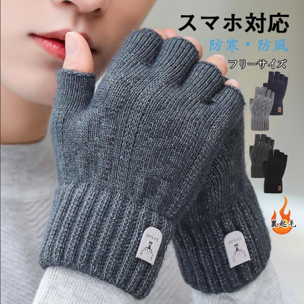 商品詳細:カラー:/ネイビー/ライトグレー/ダークグレー/サイズ:/F【商品説明】寒いときの手作業に最適！！指なし手袋裏が起毛になっていて暖か。**注意：ロゴの色が画像と違う色になる場合がございます。予めご了承ください。【素材】ポリエステル...