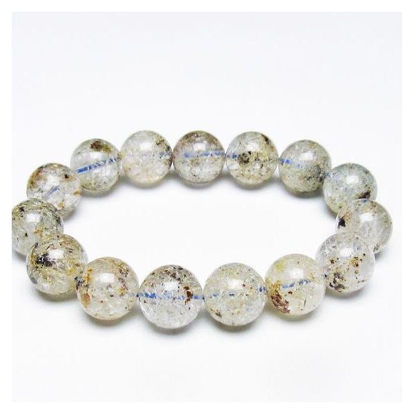 ■商品名ガーデンファントムクォーツ ブレスレット トルマリン入り 14mm■天然石名水晶■サイズ内周:約165mm(±5mm)　粒直径:約14mm(±0.5mm)　■重量58.5g■商品番号111-42580水晶ブレスレット