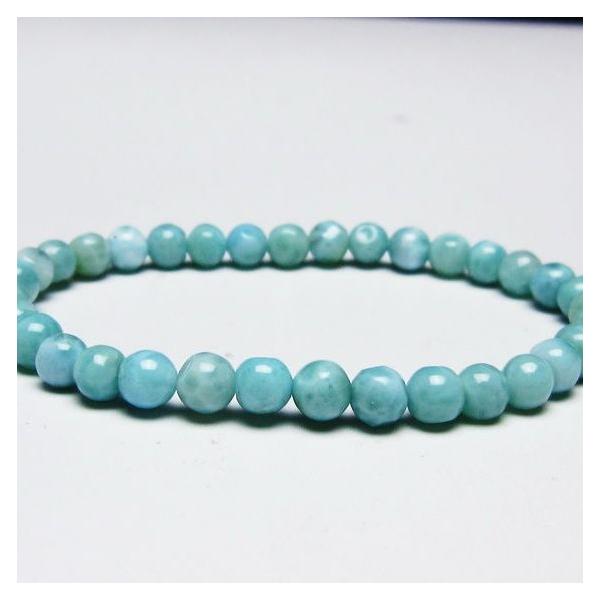 ◆ポイント3倍！春を慈しむ桜模様フェア開催中◆■商品名ラリマー ブレスレット■天然石名ラリマー■サイズ粒直径:約6mm(±0.5mm) 　内周:約156mm(±5mm)■重量8.9g■商品番号111-45359