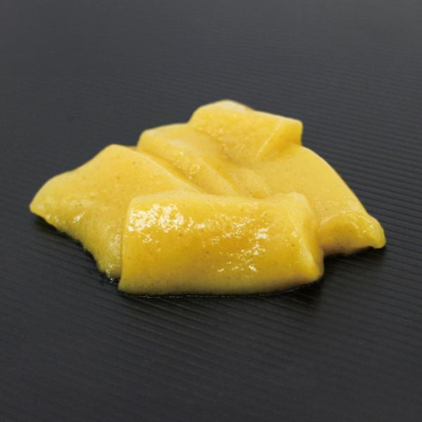 ゆず風味が香る、めずらしい春雨ムースです。エネルギー、たんぱく質を強化(当社類似品比較)しております。◇最終加工地：日本(熊本)◇主要原材料：人参ペースト(国内製造)、植物油脂、コラーゲンペプチド、しょうゆ、春雨、がらエキスパウダー、難消化...