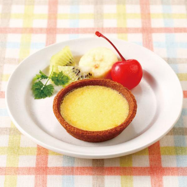 卵・乳・小麦不使用！なめらか豆乳プリンのタルトで す。◇最終加工地：日本(山形)◇主要原材料：砂糖、豆乳、米粉、ショートニング、加工油脂、コーン フラワー、植物油、水溶性食物繊維、大豆粉、食塩 ／加工デンプン、ゲル化剤(増粘多糖類)、着色料...