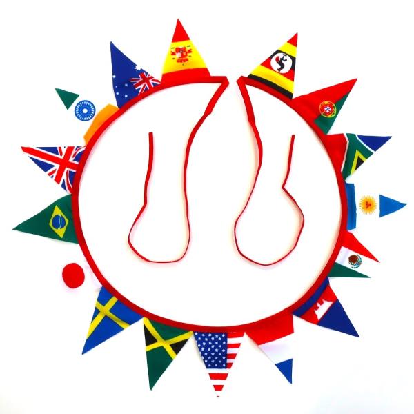 お部屋を可愛くデコレーション！フラッグガーランドミニ三角連続旗フラッグガーランドとは紐に連続する旗をあしらった装飾のことで、逆三角形の旗を連続したものが多いとされています。キャンプのテントの装飾や目印、誕生日・クリスマスなどパーティーの飾り...