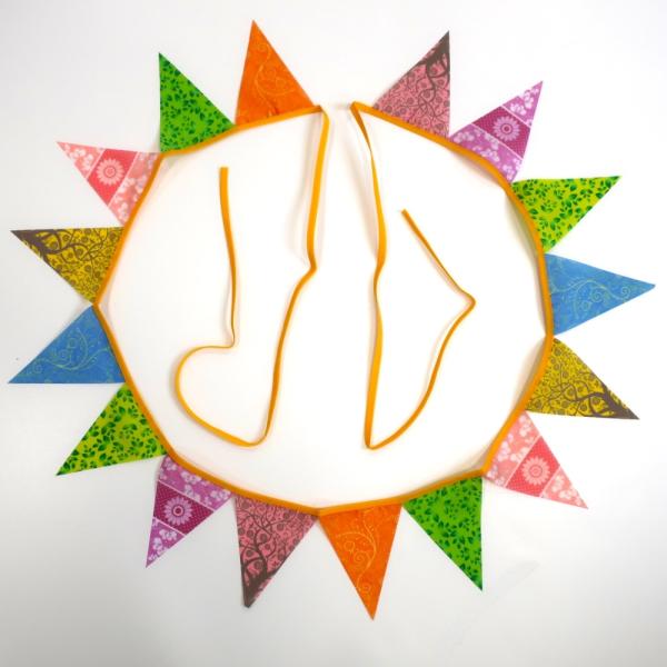 お部屋を可愛くデコレーション！フラッグガーランドミニ三角連続旗フラッグガーランドとは紐に連続する旗をあしらった装飾のことで、逆三角形の旗を連続したものが多いとされています。キャンプのテントの装飾や目印、誕生日・クリスマスなどパーティーの飾り...