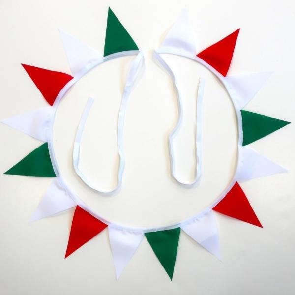 お部屋を可愛くデコレーション！フラッグガーランドミニ三角連続旗フラッグガーランドとは紐に連続する旗をあしらった装飾のことで、逆三角形の旗を連続したものが多いとされています。キャンプのテントの装飾や目印、誕生日・クリスマスなどパーティーの飾り...