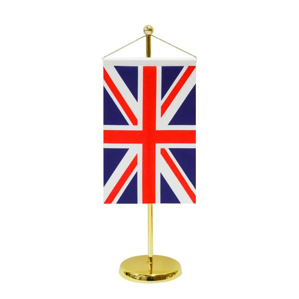 旗の図柄がよく見えないというお客様の声から誕生しました。垂れ旗タイプなので、国旗デザイン全体がよく見えます。ゴールド色のスタンドはとても華やかです。旗素材は金色のスタンドに合わせて、光沢感、高級感のあるテトロンスエードを採用しました。[セッ...