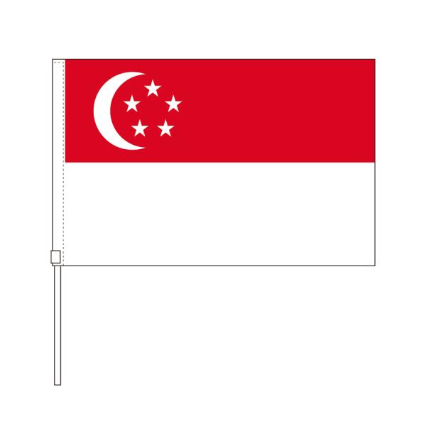 【特長】◆携帯サイズ国旗 20×30cm ポール付き手旗！◆スポーツ応援等の携帯用に最適サイズ！◆軽くて扱いやすいお手軽な手旗。◆揃えたくなるお手頃価格。主要各国取り揃えています。  【仕様】国旗サイズ：20×30cmポール：直径0.58c...