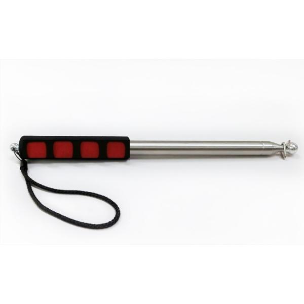 手旗用軽量ステンレスポール。伸縮式で持ち運びに便利です。［基本仕様］●材質：ステンレス製●サイズ：最大160ｃｍ最小24ｃｍ●伸縮段数：9段