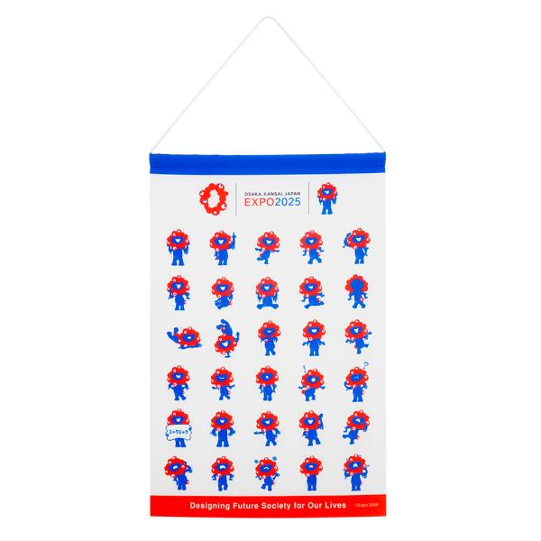 2025大阪・関西万博公式ライセンス商品 EXPO2025万博グッズEXPO2025記念としてお部屋やオフィスに飾ってください。吊り下げヒモ付きです。EXPO2025公式キャラクター ミャクミャクのタぺストリーです。素材：ポリエステル100...