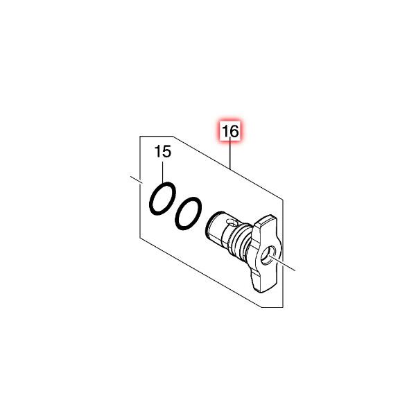 図番 016　15付きマキタ(makita) 部品 TD173D用 アンビルNアッセンブリ 136888-3