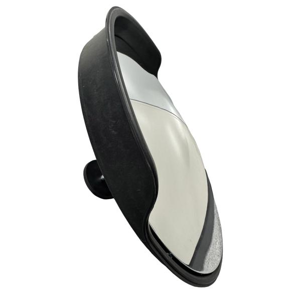 【商品説明】見通しの悪い出入口や仮囲い、フォークリフトのヘッドガード支柱などでの安全確認に役立つマグネット式の曲面ミラーです。ミラー部直径450mmと大きく、PC鏡で軽量かつ扱いやすい設計。本体はPP、端部のネオジウム磁石（直径88mm）が...