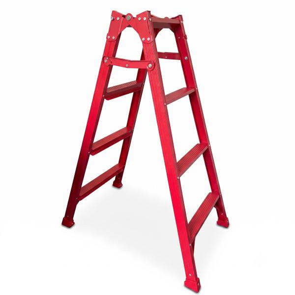 ALINCOのはしご兼用脚立RED-90は、落ち着きのあるレッドカラーで仕上げた3尺タイプです。両面ワイドの55mm幅広踏ざんを採用し、脚立作業とはしご作業の両方に使用できます。支柱端具に中敷プレートを追加し、耐久性と安全性に配慮したモデル...