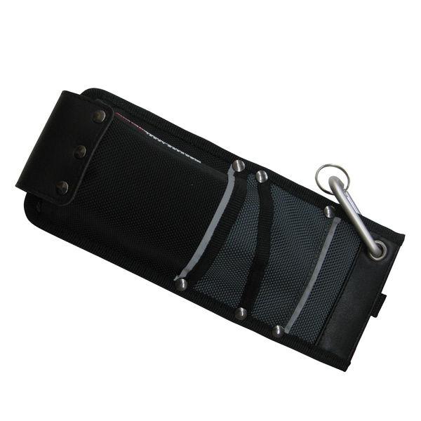 高さ225mm×幅95mm×奥行35mm●取り外し簡単なクリップタイプのカッター差し。 ●ベルトをしたまま着脱できる、クリップ式カッター差し。 ●ベルト幅50mmまで対応。