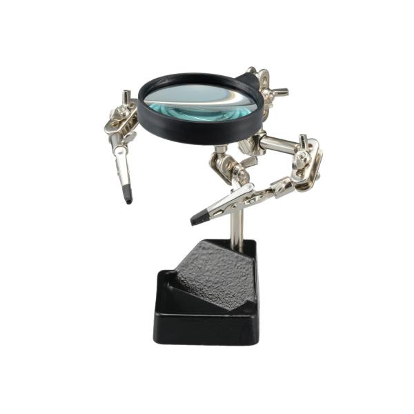 【商品説明】手元作業や細部点検に適したクリップ式拡大鏡です。直径60mmのガラスレンズ(拡大率2倍)で視認性を向上させ、カバー付きクリップで安定して固定できます。机や棚など幅広い取り付けに対応します。【主な特徴】・ガラス製レンズ、直径60m...