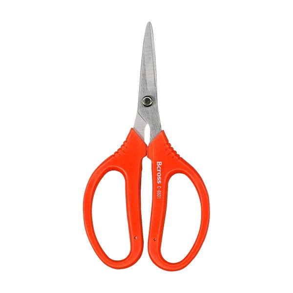 ●刃部：炭素工具鋼●ハンドル：PVC ●紙、細枝からプラスチック板まで幅広く切断が可能な高機能はさみです。 ●握りやすい大きめのグリップです。 ●キズやサビに強いハードクロムメッキ仕上です。 ●プラスチック、細枝、アルミ缶などの切断に ●全...