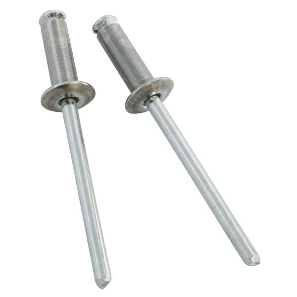 ●スリーブ：アルミニウム合金●シャフト：ハイカーボンスチール ●スリーブが4方向に大きく開く事でベニヤ板や樹脂、ゴムなどの柔軟母材をしっかり保持しながら締結します。 ●母材と部材の締結に ●締付可能厚(mm)：6.1-9.2 ●下穴寸法(m...