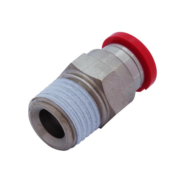 ●樹脂部：PBT●金属部：黄銅 ●チューブ接続がワンタッチ着脱で簡単に配管を行えます。 ●ロック爪がチューブ外部を均等に把持します。 ●管用めねじとチューブの接続として ●適用流体：空気 ●最高使用圧力(MPa)：0.9 ●チューブ外径(m...