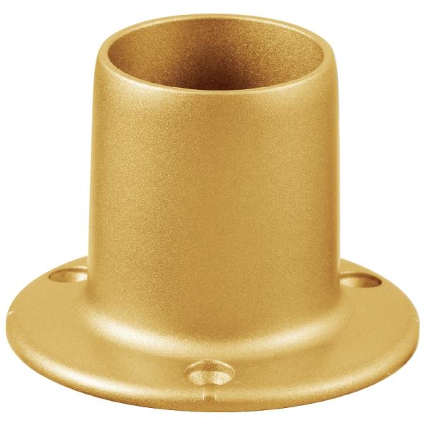 床から手すり棒を立ち上げたい時に材質：亜鉛合金色：ブラウン、ゴールド、シルバーねじ付（壁取付用+3.5×40 3本、手すり取付用+3.5×20 3本）