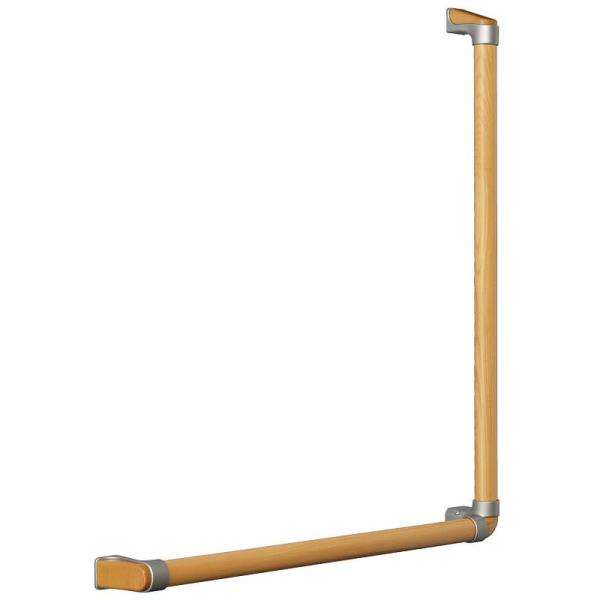 「木」と「金属」の協調が生み出す、新しいデザイン。しっかり握れる太さ32mm、ディンプル加工付き。木製のブラケットカバーを採用しました。左右兼用（コーナーブラケットの取付け方向を変えて右勝手・左勝手を調整）コーナーブラケット部分は現場組立。...