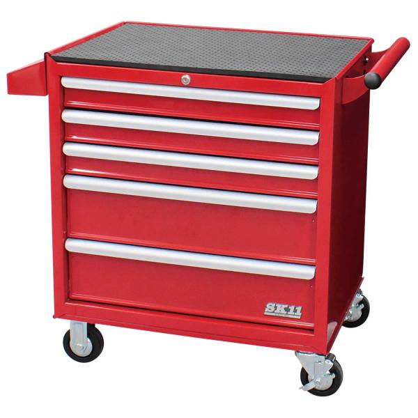 道具や小物の整理に最適な、ＳＫ11のローラーキャビネットSRC-005REをご紹介します。このキャビネットは、高剛性と高い立体精度を誇り、歪みが少なく耐久性に優れています。特にオートクローザー機構搭載により、引き出しは最後に自動でスーっと閉...