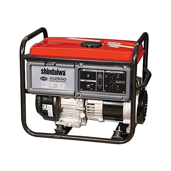 土木現場での電源供給にうってつけの小型発電機、EG2600-A。この製品は、AVR（自動電圧調整器）を搭載しており、安定した電気を供給します。特に信頼性が求められる建設現場での作業に最適です。【商品説明】この発電機は、発電定格出力が2.2k...