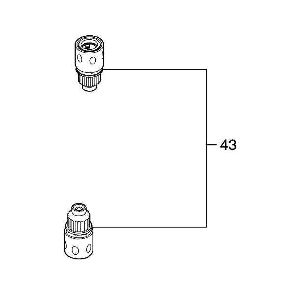 マキタ(makita) 部品 MHW180D用 LX00000057 ホースエンドコネクタ8mm 図番43