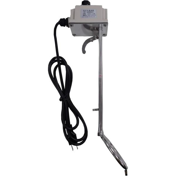 製造国:日本    定格電圧:100V    容量:1KW    材質:ステンレス(SUS316L)    パイプ長:370mm    コード長:2m    サーモスタット温度調節機能付ですので、30℃~120℃の範囲で温度設定が可能。  ...