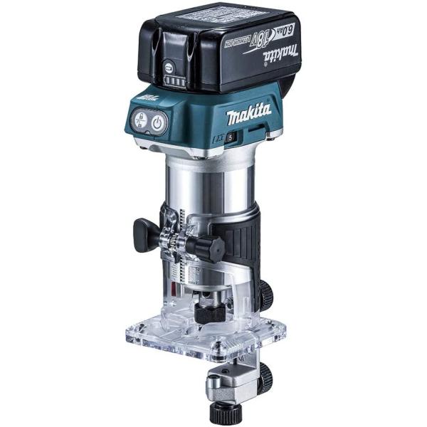 【セット内容】本体（RT50D）バッテリBL1860B（18V、6.0Ah）充電器DC18RCプラスチックケース付きストレートビット6ストレートガイドトリマガイドダストノズルテンプレットガイドコレットコーン8スパナ22.13◆AC機を超える...