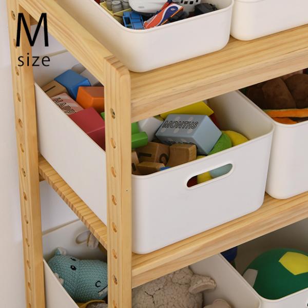 [材質]:本体：ポリプロピレン[カラー]:ホワイト[商品サイズ]:幅36.5×奥行き26.5×高さ16.5cm[生産国]:中国[特徴]:・マットでさらりとした手触りが心地よいポリプロピレン収納ボックスシリーズ。Mサイズは大き目のおもちゃや子...