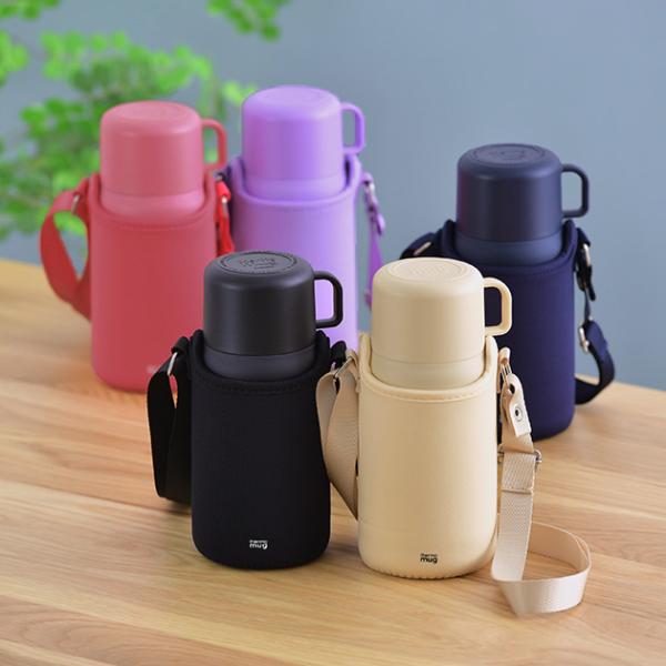 [材質]:・本体：18-8ステンレス・コップ：ポリプロピレン・中栓：ポリプロピレン・パッキン：シリコーンゴム※真空2重構造[カラー]:ブラック、ネイビー、アイボリー、アイスブルー、ペールバイオレット、ピンク[商品サイズ]:・サイズ：直径8....