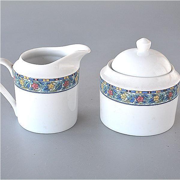 ○シュガーポット　φ9.6×H11cm 280g   クリーマー　底面φ7.6×H9.8ｃｍ　220ｇ○シュガーポット　400ｃｃ　クリーマー　250cc○磁器○国産品○食洗機・電子レンジOK