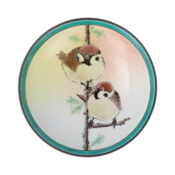 商品名：九谷焼 飾盃 二雀図（縦）/中村陶志人色絵細密絵付において九谷焼の第一人者のひとりとも呼ばれる、名匠 中村陶志人氏の作品。中村陶志人氏の代表作である「福良雀」の作品は、中間色を主体とした繊細で優しい線描きと、細部までこだわったデザイ...