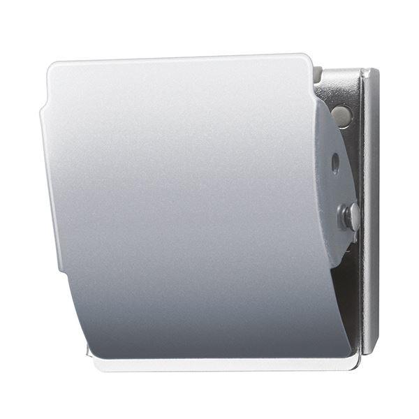 【商品名】 （まとめ） プラス マグネットクリップ ホールド Lシルバー CP-047MCR 1個 【×10セット】 【ジャンル・特徴】 ゴム素材がスチール面にフィット。軽い力で開き、分厚い書類も、しっかりキープ! [ CP-047MCRシ...