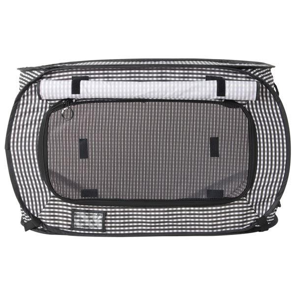 【商品名】 ポータブル ケージ ブラック【ペット用品】 【ジャンル・特徴】 小さく折り畳めて便利なケージ