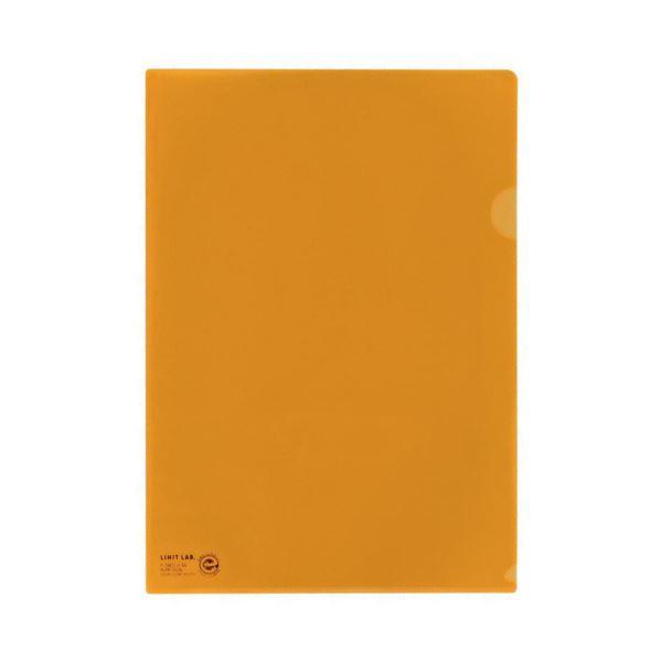 【商品名】 (まとめ）LIHITLAB クリヤーホルダー F-78EC-4 A4 橙 5枚【×10セット】