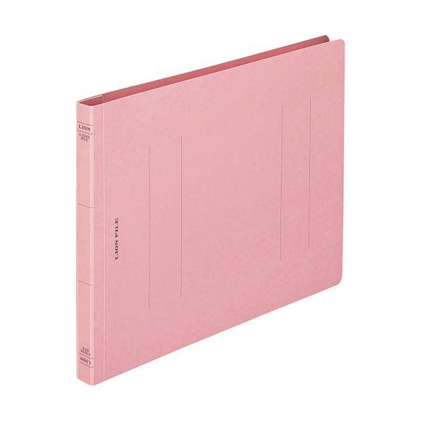 【商品名】 （まとめ）ライオン事務器 フラットファイル（環境）樹脂押え具 B5ヨコ 150枚収容 背幅18mm ピンク A-526KB5E 1冊【×50セット】 【ジャンル・特徴】 オフィスの定番、ライオン事務器のフラットファイル。 [ A...