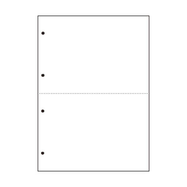 【商品名】 TANOSEE 汎用マルチタイププリンタ帳票 白紙 A4 2分割 4穴 1箱（2500枚：500枚×5冊） 【ジャンル・特徴】 スマイルシリーズ対応の汎用紙 [ CPPA42W25F ]