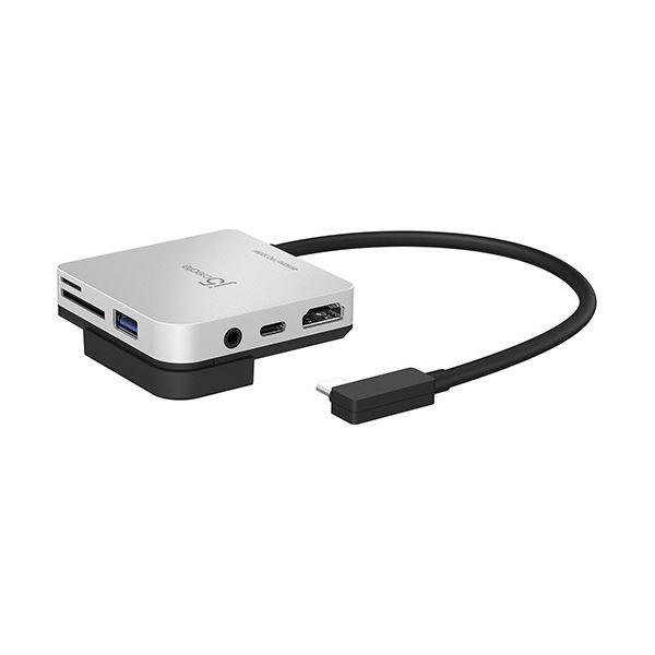【商品名】 j5 Create USB-C対応6in1マルチアダプター(iPad Pro専用パッド付属) スペースグレー JCD612 1個 【ジャンル・特徴】 iPadPro11＆12.9型専用USB-Cマルチアダプター [ JCD612 ]