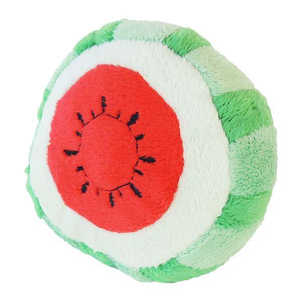 【商品名】 （まとめ）まんまるフルーツ スイカ【×5セット】 (犬用玩具) 【ジャンル・特徴】 ふわふわしたフルーツの小型犬向きユニークおもちゃ。