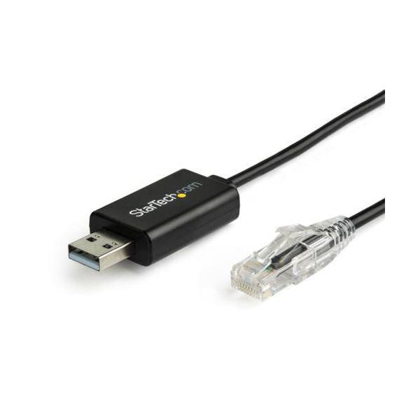 【商品名】 StarTech.com RJ45-USB Cisco互換コンソールケーブル 1.8m ブラック ICUSBROLLOVR1本