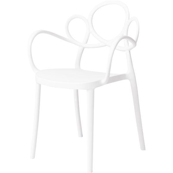 【商品名】 アームチェア ホワイト （約W56.5×D53×H83.5×SH45cm） 完成品  [ PC-975WH ]