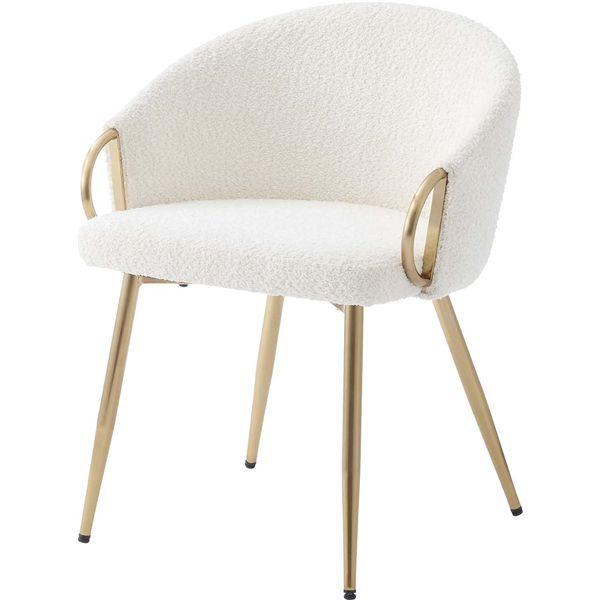 【商品名】 アームチェア アイボリー （約W54×D50×H69×SH45cm） 組立式  [ PC-624IV ]