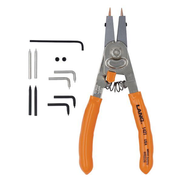 【商品名】 LANGTOOLS ラングツール スナップリングプライヤー 軸穴兼用 爪交換式 全長150mm 穴リング7〜26mm 1421 工具 ツール DIY 作業工具 【ジャンル・特徴】 LANGTOOLS ラングツール スナップリング...